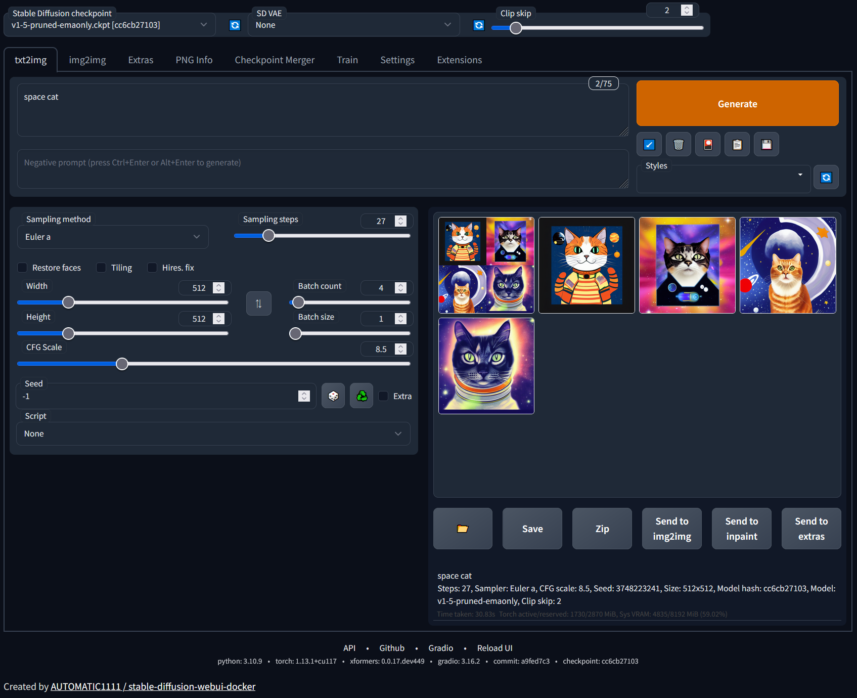 Stable DiffusionをDocker Desktopで簡単に使い始める方法 ‣ Pocketstudio.Net